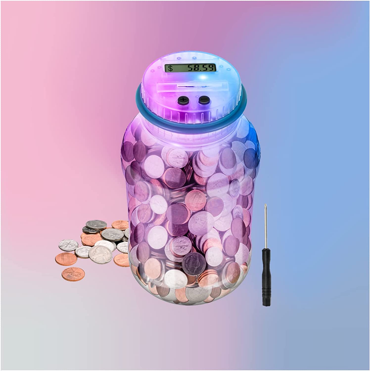 Large Rainbow Piggy Bank
